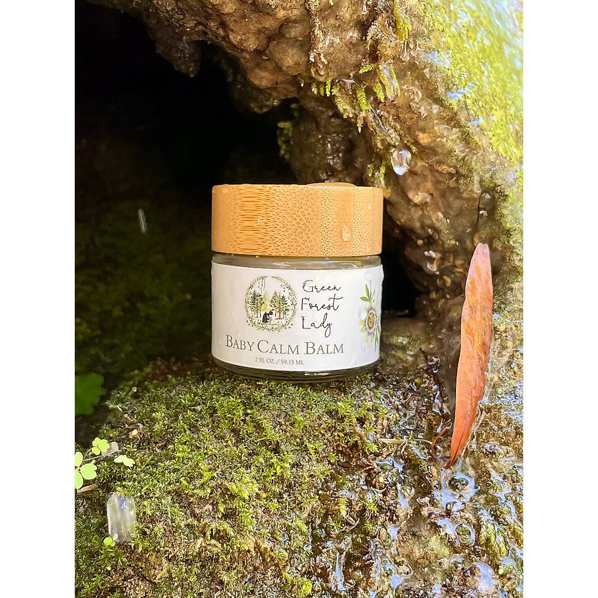 Green Forest Lady The Baby Calm Balm | Protects, Hydrates & Nourishes Sensitive Skin | Helps to Calm Newborns, Babies & Toddlers | Soothing Combination of Infused Herbs