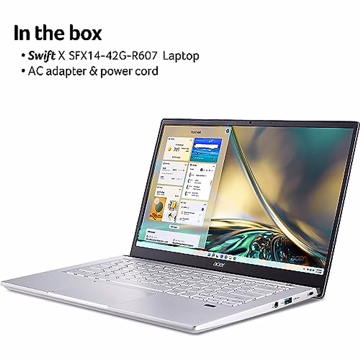 Acer 2023 Newest Swift X Laptop, 14" FHD Display, AMD Ryzen 7 5825U Processor, NVIDIA RTX 3050 Ti, 16GB RAM, 1TB SSD, 13 H of Use, Fingerprint Reader, Wi-Fi 6, Backlit KB, Thin & Light, Windows 11
