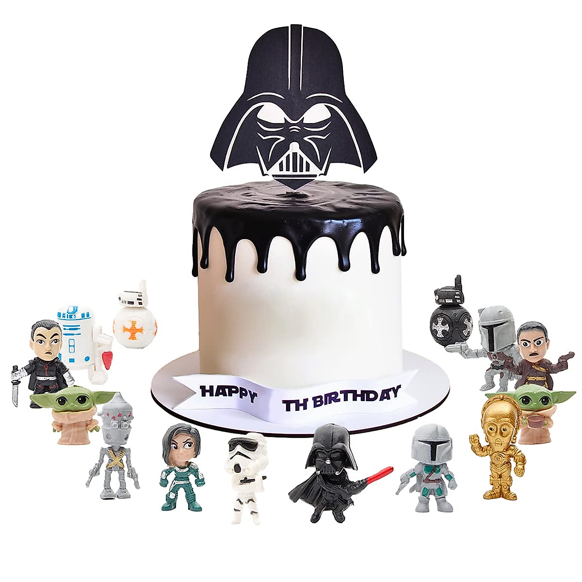 ShunHong 14pcs Cake Topper for Star Wars,Theme Party Supplies for Star Wars , Children's Birthday Cake Decoration.