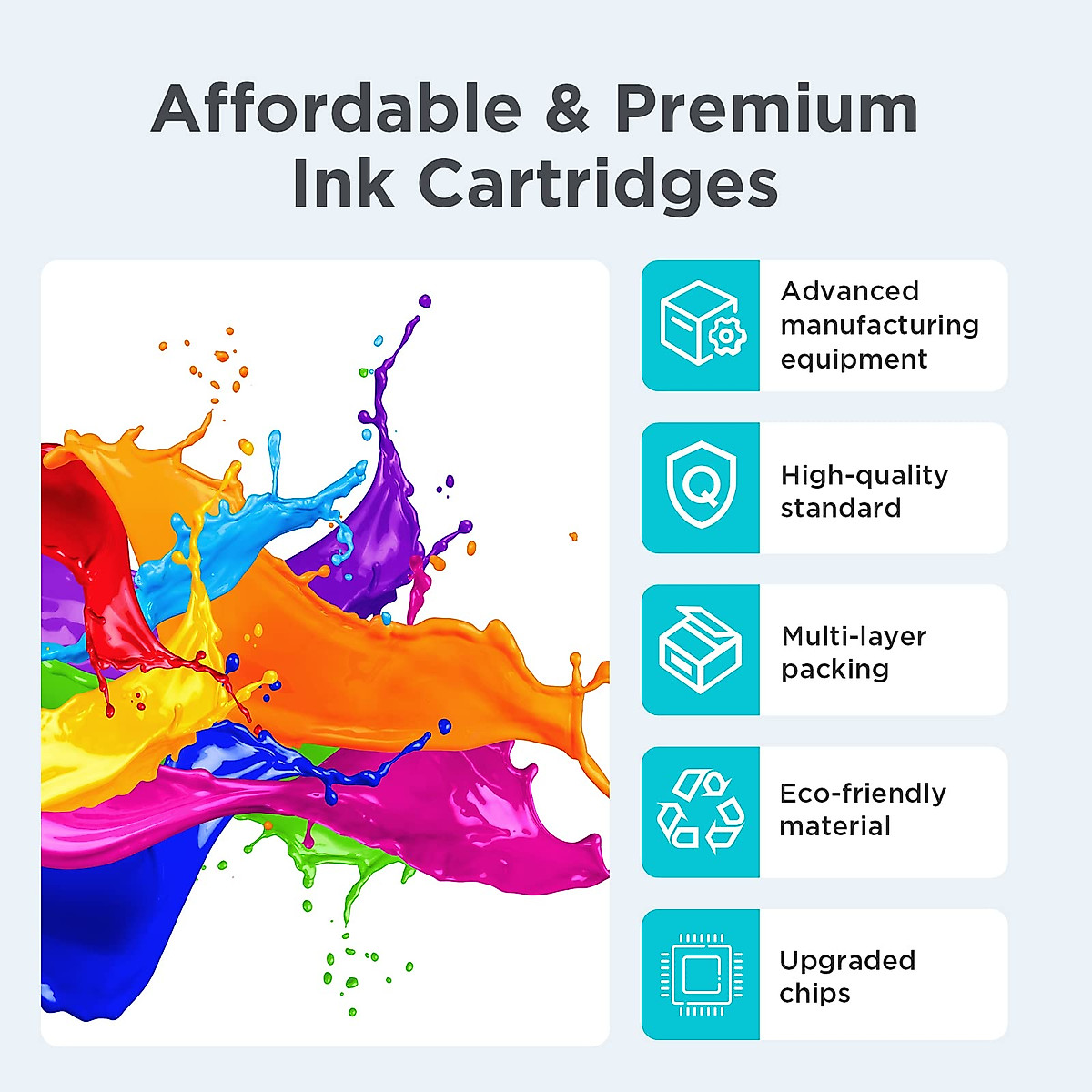 952XL High-Yield Ink Cartridges (5-Pack), Replacement for HP 952 952XL Ink Cartridges Combo Pack (2BK/C/M/Y), Super Larger Capacity, for OfficeJet Pro 8710 8715 8720 7720 7740 8210 8702 8725 Printer