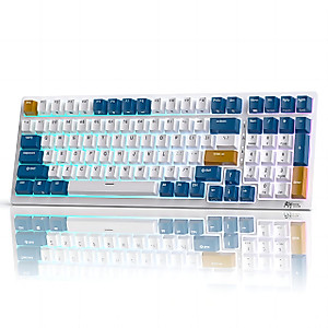RK ROYAL KLUDGE RK98 Wireless Mechanical Keyboard, Triple Mode 2.4G/BT5.1/USB-C Hot Swappable Mechanical Keyboard with Number Pad, Pre-lubed Switches RGB Backlit Gaming Keyboard, Software Support