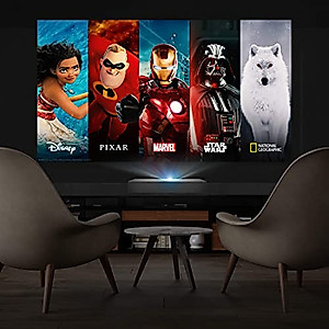 LG HU85LA Ultra Short Throw 4K UHD Laser Smart Home Theater Cinebeam Projector with HDMI Cable, Wire Straps, Surge Protector, Cleaning Set and More
