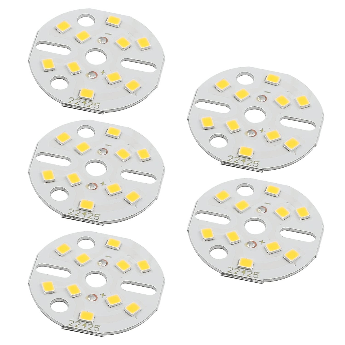 Othmro 5Pcs 1.22in Dia LED Chip Bulb Super Bright High Power 15-17V 3000K 2835 Aluminum LED Bulb Surface Mounted Device Light Beads Floodlight for Camper Light Bulb Home Reading Light Marine Lamps
