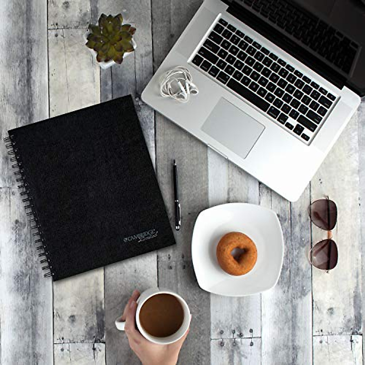 Cambridge Limited Business Notebook, 8-1/2 inches X 11 inches, Hard Cover, Wirebound, Black (06100)