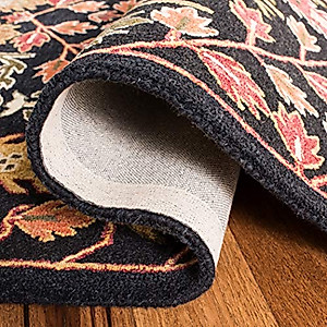 SAFAVIEH Aspen Collection Accent Rug - 2' x 3', Black & Red, Handmade Boho Wool, Ideal for High Traffic Areas in Entryway, Living Room, Bedroom (APN522Z)