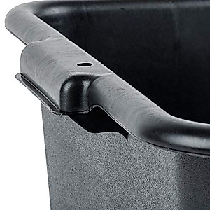 COLIBYOU 6 Pack 20" x 15" x 7" Black Polypropylene Bus Dish Plastic Restaurant Tub w/Lid of Set