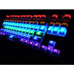 87 Keys Keycool PBT Doubleshot Keycap ANSI OEM Key Cap for Cherry MX Gaming Mechanical Keyboard