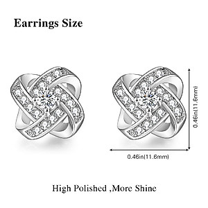 DHQH Bridesmaids Gift Set of 6 or 4 Stud Earrings Rose Gold Knot Bridesmaid Earring for Women I Couldn’t Tie a Knot Without You Wedding Proposal hypoallergenic Jewelry