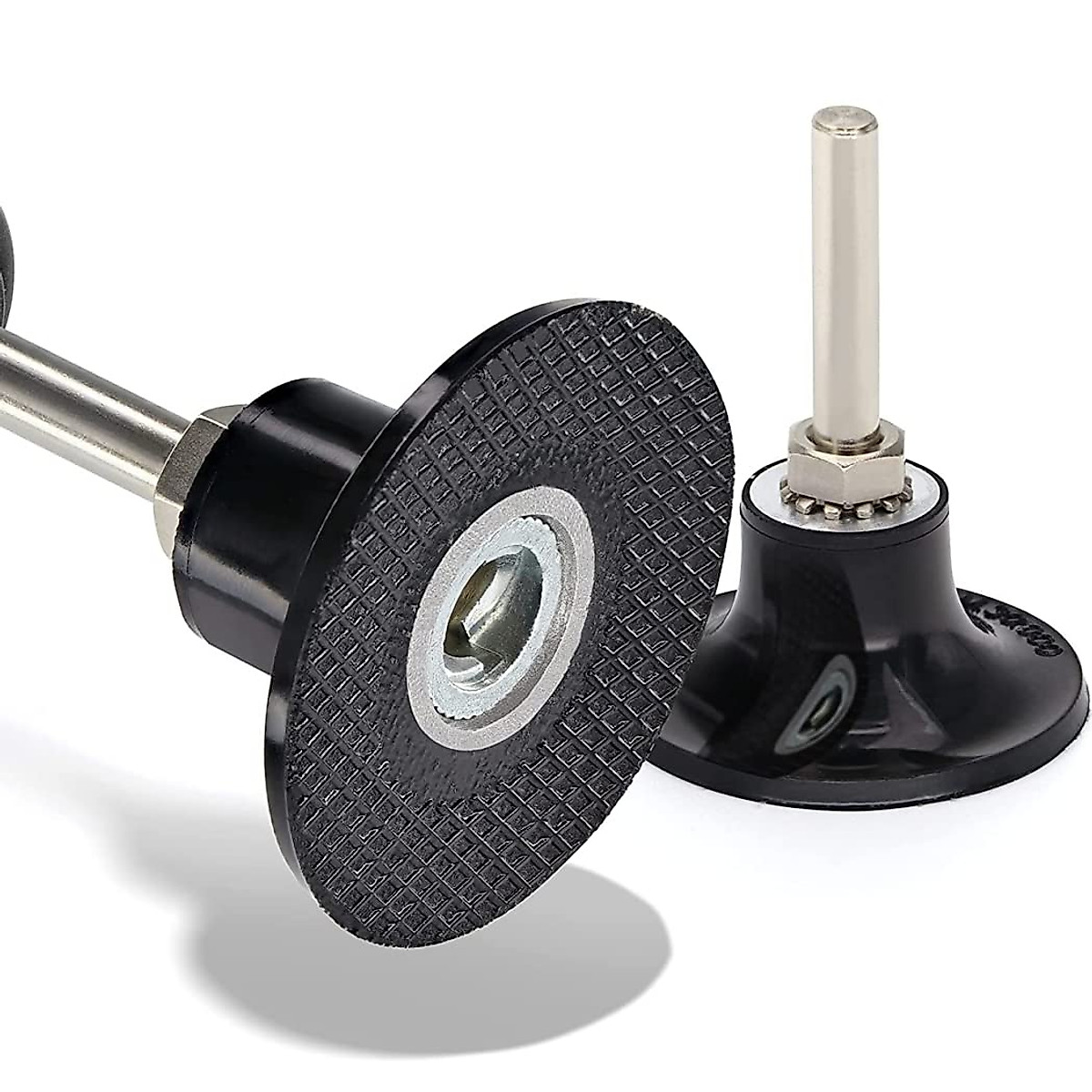 5-Pack Disc Pad Holder Adapter with 1/4" Shank Die Grinder Backing Pad Disc Holder, 1in 2in 3in Disc Pad Sanding Disc Adapter Rubber Pad for Polishing Sanding Grinding