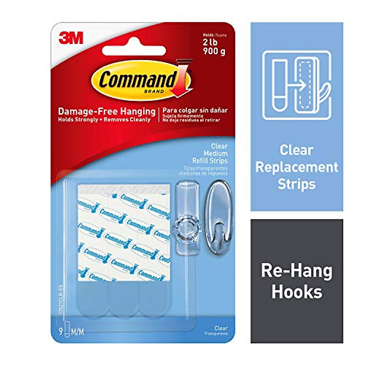 Command Clear Replacement Strips, 6-packages (54 strips total) (17021CLR-ES)