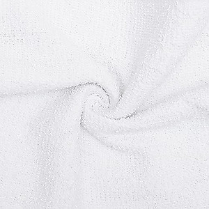 Looperry White Terry Cloth Rags (24 Pack) Commercial Grade 13x13 Lint Free Dish Cloth Multipurpose Cleaning Rags for Housekeeping, Car Wash. Absorbent & Reusable Bar Mop Towels for Kitchen Cotton