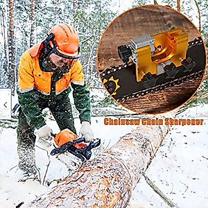 ALHJ Chain Saw Chain Shaperener, Chain Sharpener for Chainsaws, Chain Saw Blade Sharpener Kit, Chainsaw Sharpening, for Electric Saws, DIY Lumberjack, Garden Worker