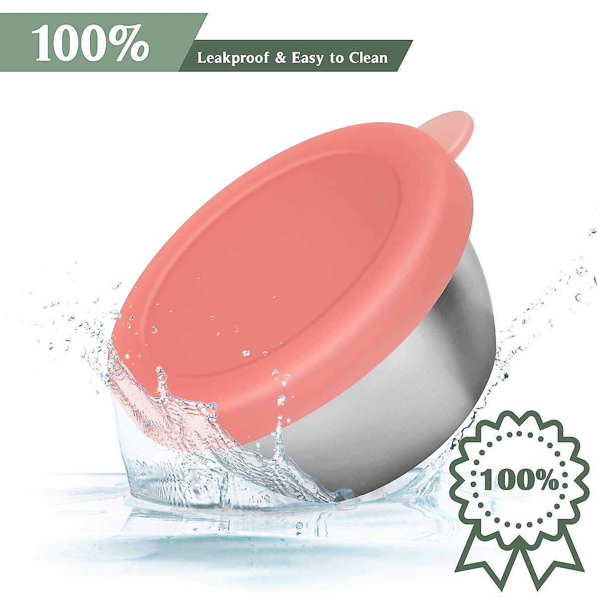 Milifox 6 Pack 1.7oz Stainless Steel Salad Dressing Containers To Go Stainless Steel Condiment Sauce Cups Container Small Reusable Dipping Cup with Leakproof Silicone Lids