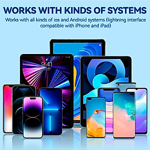 OFFBAIKU 2 Pack Wireless Lavalier Microphone for iPhone iPad Android Video Recording Mini Microphone Clip on Lav Mic with Noise Cancelling & Charging Case for Interview,Vlog,YouTube,Tiktok.