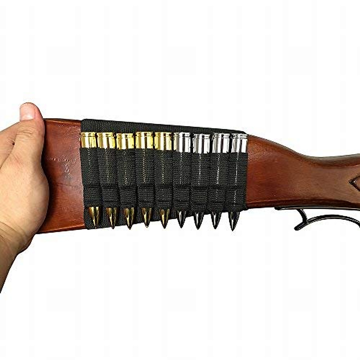 ACEXIER Tactical 9 Rounds Shells Holder Cartridges Ammo Carrier Bullet Pouch for MP 512-36 Elastic Butt Stock Hunting Rifle Accessories
