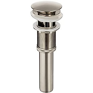 KRAUS Pop-Up Drain with Overflow in Satin Nickel, PU-11SN