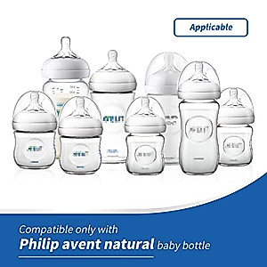 Sippy Cup Soft Spout Conversion Kit for Philips Avent Natural Baby Bottle, Bottle Handles and Weighted Straw （2 Pack）