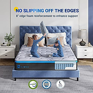 Avenco Full Size Mattress in a Box, 12 Inch Full Hybrid Memory Foam Mattress with Individually Pocket Innerspring for Motion Isolation & Cool Sleep, Pressure Relief, Medium Firm