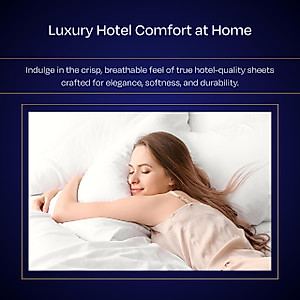 California Design Den 1000 Thread Count King Size Sheet Set - Winner Architectural Digest Best Sheet, Sateen, 100% Cotton Sheets with Deep Pockets, Softer Than Egyptian Cotton - White