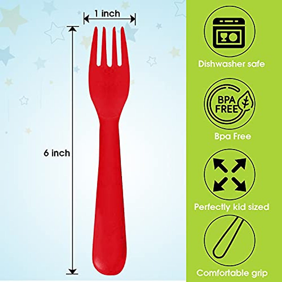 Plaskidy Kids Forks Set of 16 – Safe, Reusable Toddler Utensils for Meals
