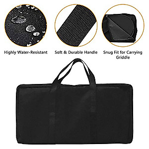 MixRBBQ Cast Iron Griddle with Bag for Coleman RoadTrip Swaptop Grills, Outdoor BBQ Camping Grills Nonstick Cooking Griddle Accessories, Full Size