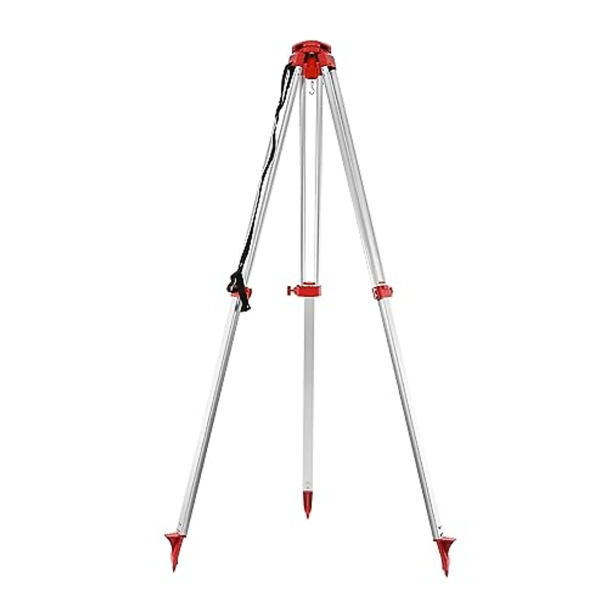 Iglobalbuy Surveying Tripod 65" Extended Height + Aluminum Grade Rod 16.4 Feet, Surveying Tripod Double-sided 5 Section Telescopic Rod Surveryor for Rotary Laser Level Transit Construction