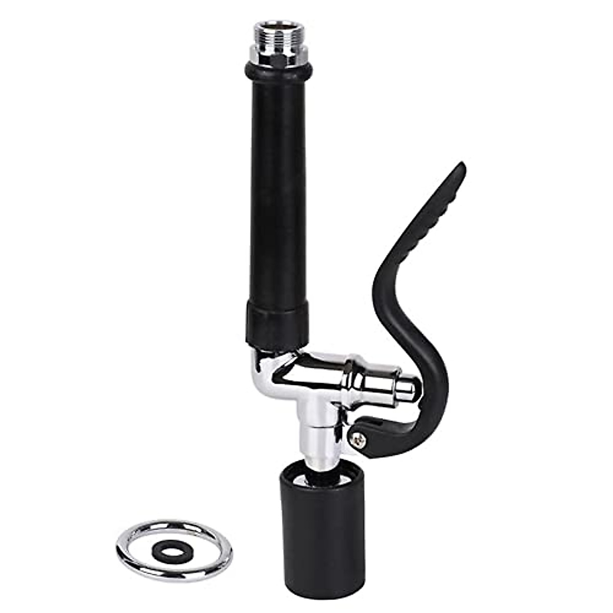 Junejour Pre-Rinse Spray Valve Head Commercial Sink Sprayer (Mist Spray Faucet, 0.65 GPM) Kitchen Faucet with Sprayer Nozzle & Handles, Pull Down Faucet Sprayer