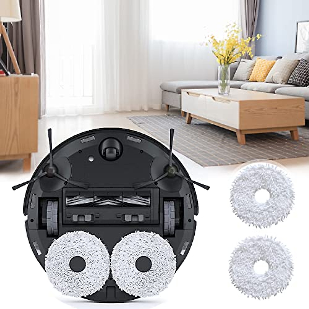 VideoPUP 6pcs Replacement Mop Pads Washable Reusable Mop Cloth Compatible with ECOVACS DEEBOT X1 Omni/ X1 Turbo Sweeper Vacuum Cleaner
