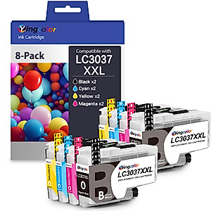 LC3037 BK/C/M/Y Ink Cartridges Super High Yield Compatible Replacement for Brother LC3037 LC3037XXL LC3039 for Brother MFC-J5945DW MFC-J6945DW MFC-J5845DWXL MFC-J6545DWXL Printer (8 Pack)
