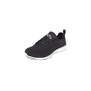 APL: Athletic Propulsion Labs Women's Techloom Phantom Sneakers, Black/Metallic Silver, 6.5 M US