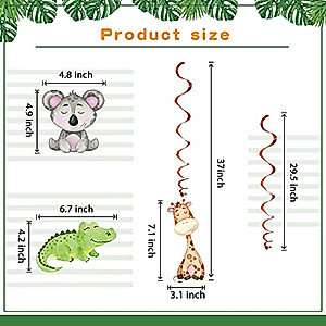 Jungle Animal Wild One Party Supplies Decorations 30 Pack Foil Ceiling Hanging Swirls Streams Party Banner Decor for Kids Adults Safari Birthday Celebrating Party Events Baby Shower Room Wall Decor