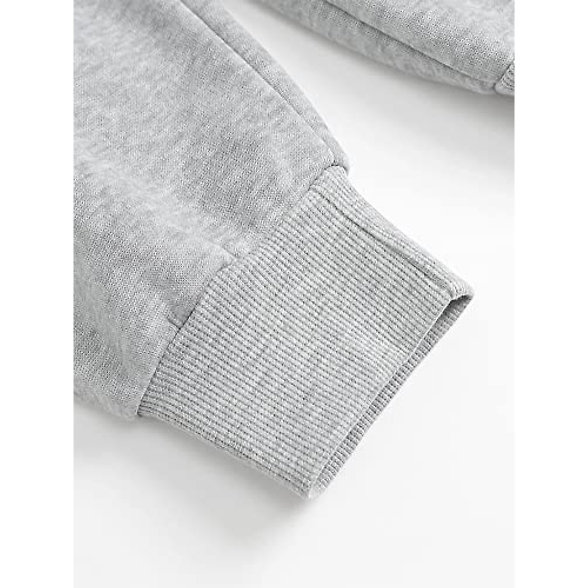 Cioatin Women’s Y2K Slogan Letter Graphic Oversized Aesthetic Hoodie Drop Shoulder Fleece Hooded Sweatshirt Pullover Light Grey