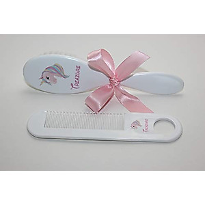 Personalized Baby Gift - Baby Brush and Comb Set, Suitable for Ages 0-3 Years, New Baby Gift - Unicorn, Unicorn Baby Gift