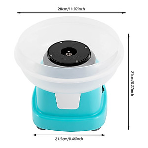 LOYALHEARTDY DIY Cotton Candy Machine, 110V 400W Countertop Candy Floss Maker with Splash Guard Marshmallow Machine for Birthday Family Party Various Party Includes A Bag Bamboo Sticks & Scoop, Blue