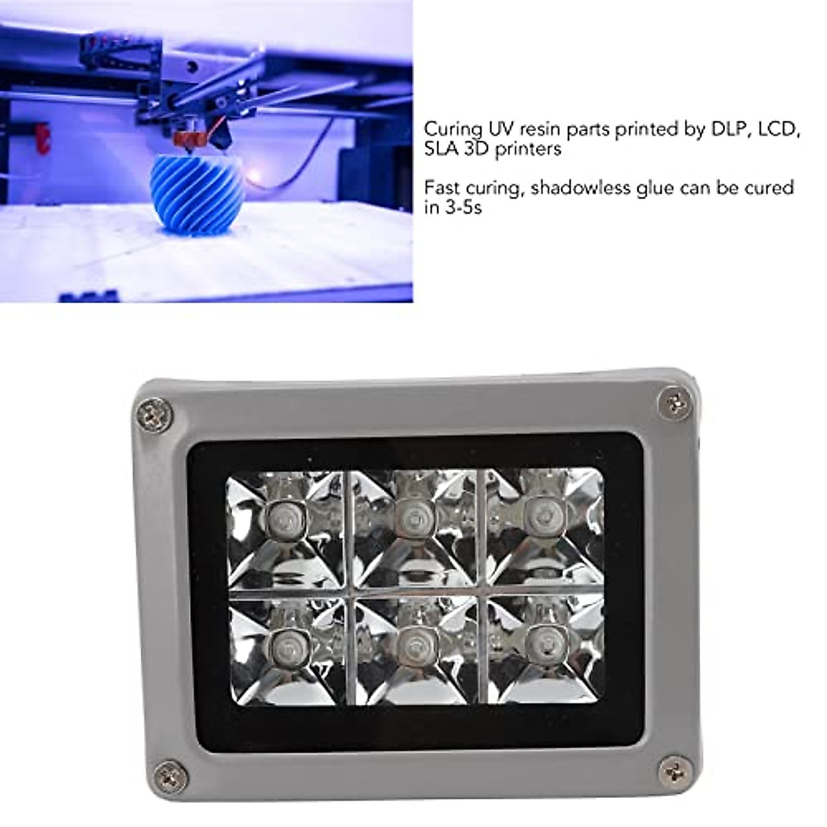 UV Resin Curing Lamp, Drop Resistant High Efficiency Resin Curing Light 405nm for 3D Printer(#1)