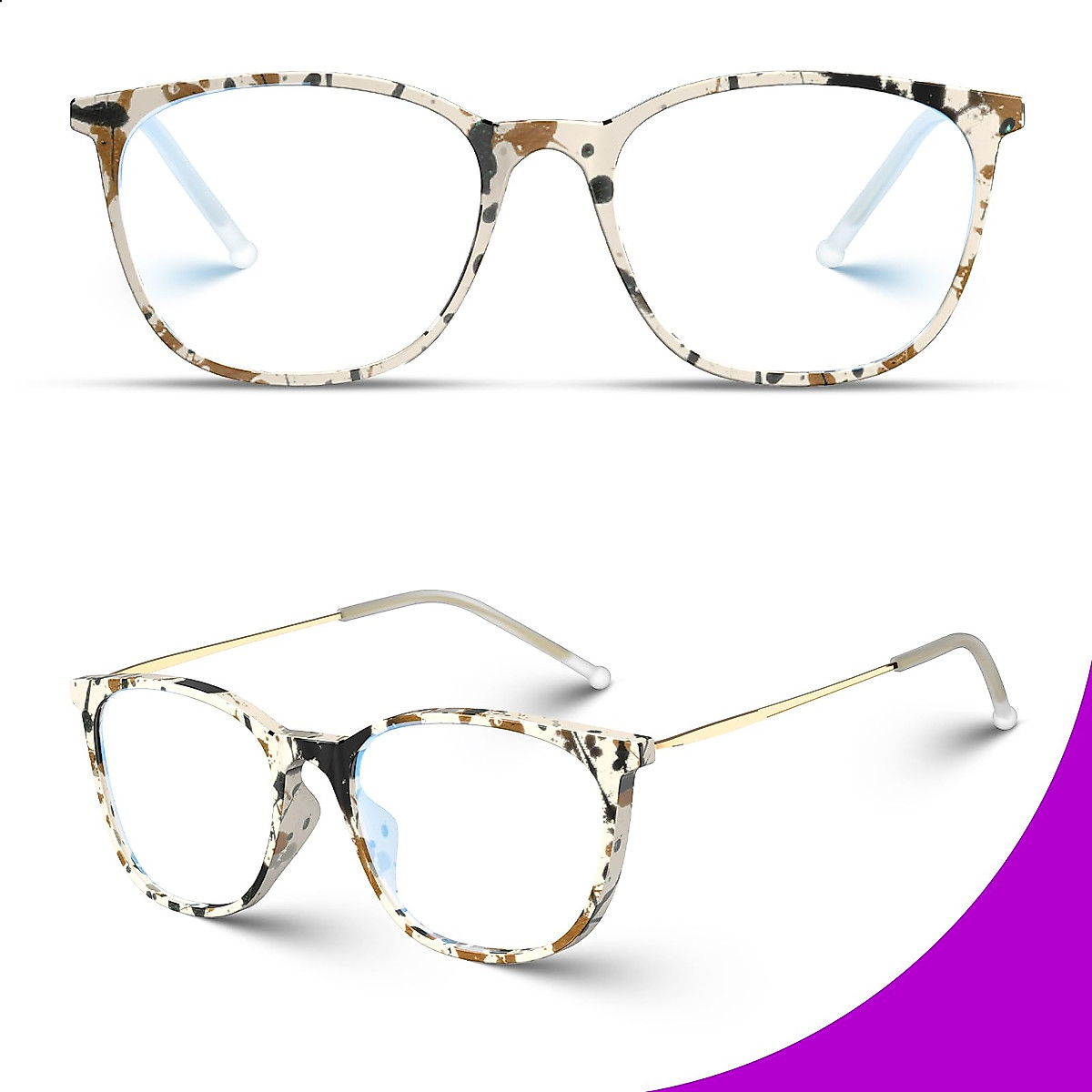 VISOONE Anti Slip TR90 Blue Light Blocking Glasses Size M Eyewear Frame with Anti Glare Eye Protection for Women GaeL