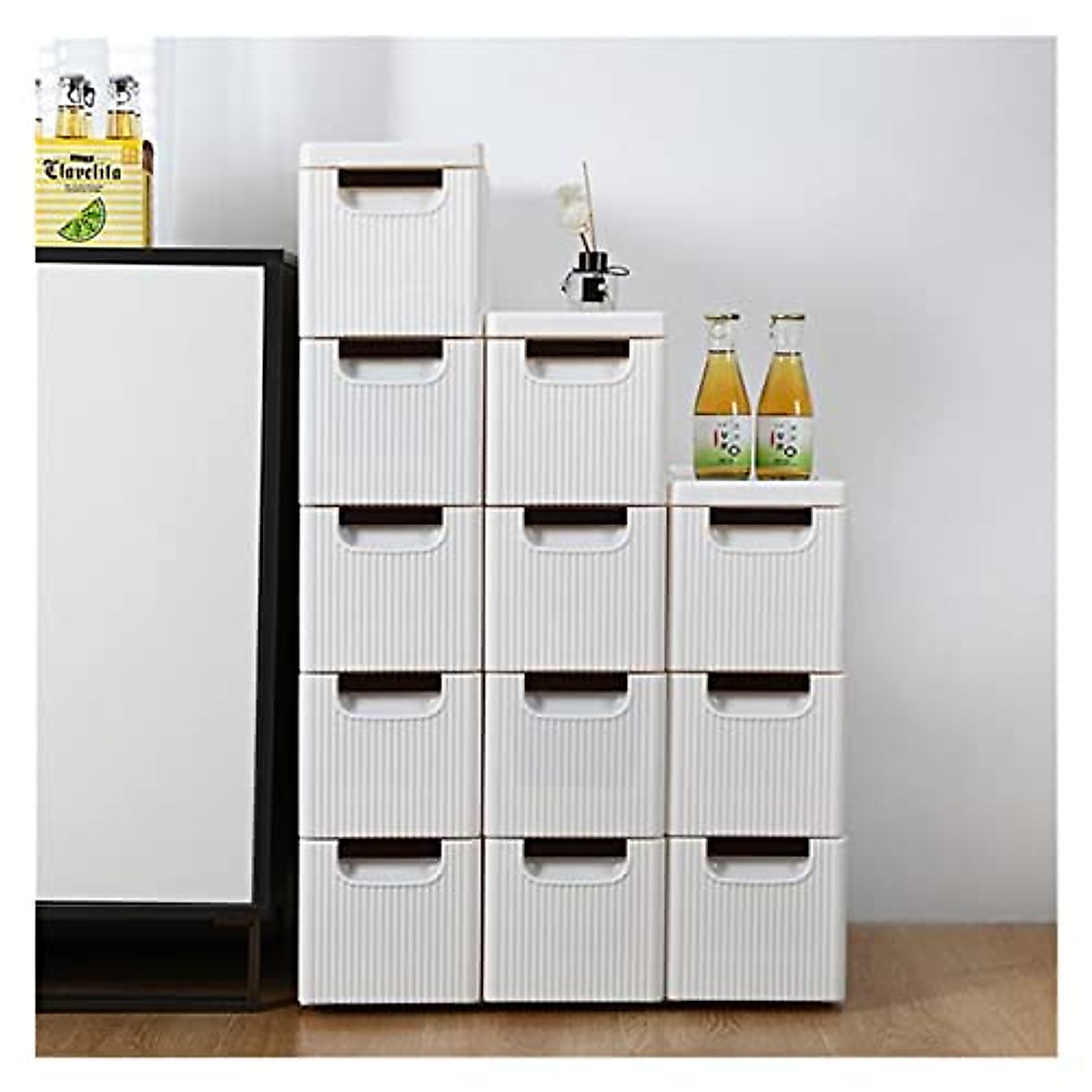 4-Tire Cart Organizer Unit with Narrow Slim Container Storage Cabinet for Bathroom Bedroom (Size : 5 Floor)