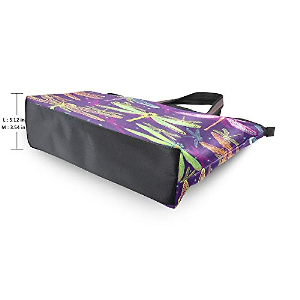 Zip Tote Bag Colorful Dragonfly Women's Handbags Shoulder Bags Satchel Purse