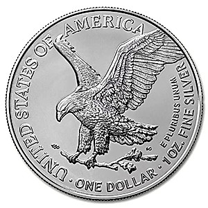 2023 1 oz American Silver Eagle Bullion Coin Brilliant Uncirculated with Certificate of Authenticity $1 BU