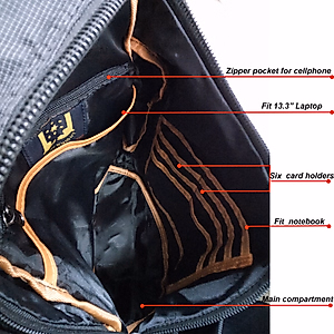 LAMMOK Large Sling Backpack, Sling Chest Bag Shoulder Crossbody Daypacks Fits 13.3-Inch Laptop for Travel Outdoor Men Women(black)