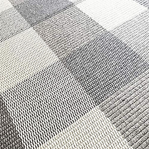 Ukeler Grey Buffalo Plaid Rugs 35.4'' x 23.6'', Durable and Washable Gray and White Rug for Porch/Entry Way/Front Door/Sink