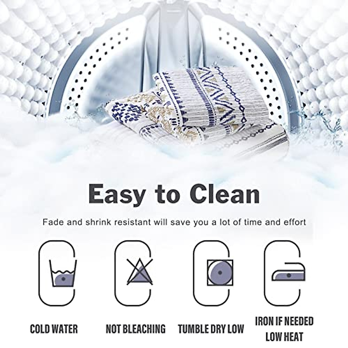 Y-PLWOMEN Quilt King Size 100% Cotton Boho King Quilt, Navy Boho Quilt Sets King, Lightweight Bohemian King Size Bedspreads for All Season, 3 Piece