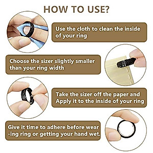 Feramox Ring Size Adjuster for Loose Rings 48 PCS Invisible Transparent Ring Sizer Adjuster Fit Wide Rings