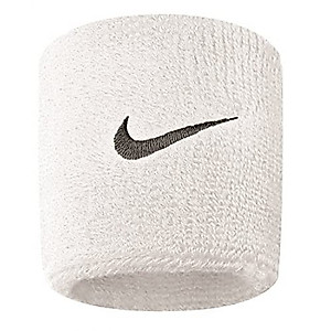 Nike Swoosh Wristbands (White/Black, OSFM)