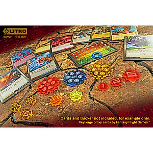 LITKO Token Upgrade Set Compatible with KeyForge Card Game, Multi-Color (50)