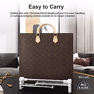 ANLEBUY Portable Garment Rack, Folding Clothes Rack, Collapsible Clothing Rack for Dance, Travel, Camping, Laundry, Indoor, Outdoor, Drying, Mini White Compact (Upgraded) + 3 Foldable Clothes Hangers