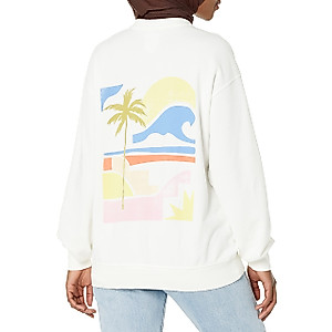 Billabong Women's Sweatshirt, Salt Crystal Kissed by The Sun, Medium