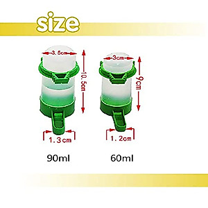 4Pcs Automatic Bird Feeders, Bird Water Dispenser for Cage, Bird Water Feeder Bottles Bird Drinker Container Hanging Seed Food Dispenser Water Clip for Parrots Budgie, Cockatiel, Lovebirds Finch