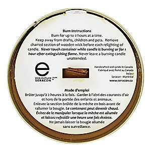 ECO Culture Candle Tin Maple Wooden Wick, 1 EA
