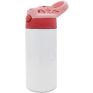 25Pack 12oz Kid sublimation Tumbler Blank Strainght Insulated Cute Sippy Cup Stainless Steel Water Bottle